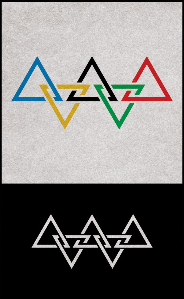 Flyer Goodness: Geometric Olympic Rings by Leandro Ribeiro