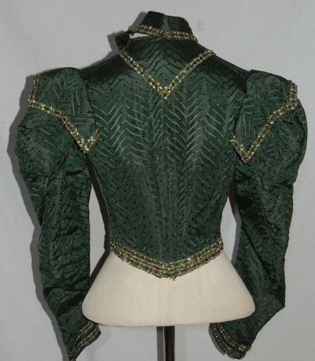 All The Pretty Dresses: Festive Green 1890's Bodice