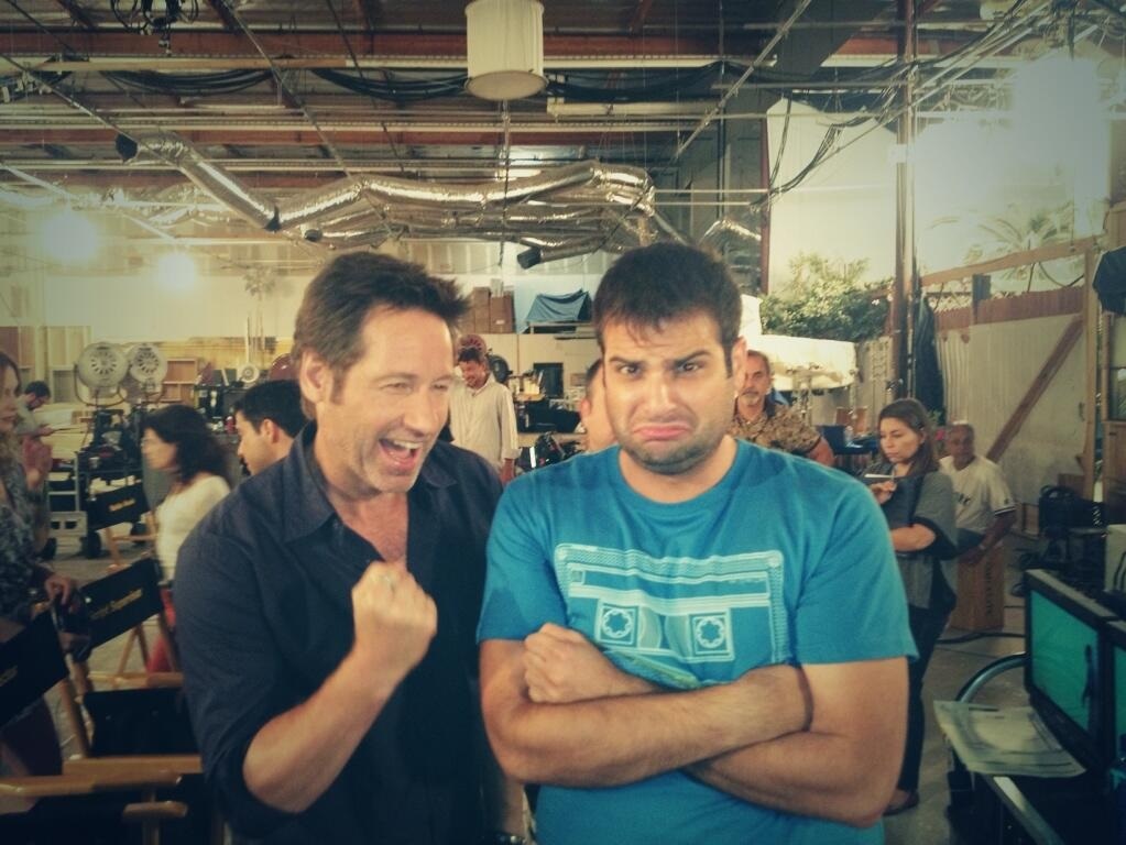 David Duchovny and Chris Titone at Californication 7 set | Duchovny Central