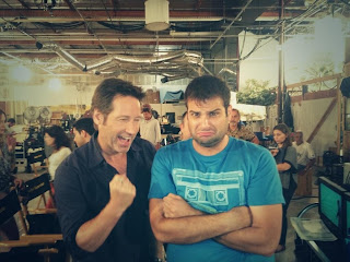 David Duchovny and Chris Titone at Californication 7 set | Duchovny Central