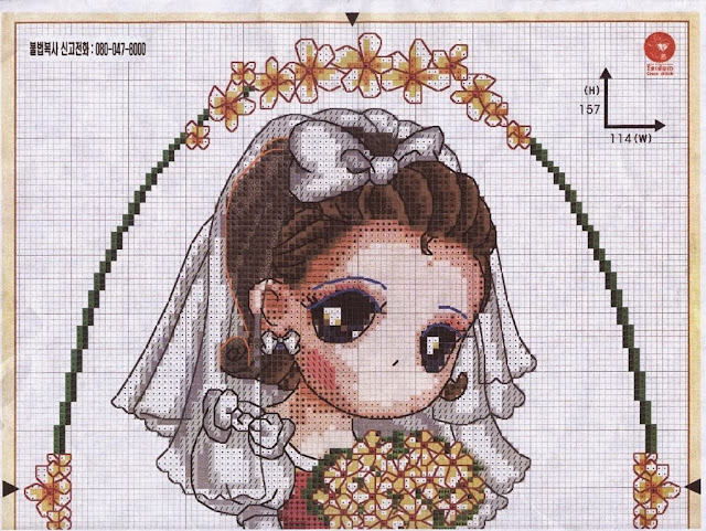 Baúl de Punto de Cruz: bodas,novios, aniversarios...