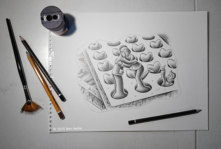 Ben Heine Art and Music Blog: Love and Chocolate (Heine Pencil Vs ...