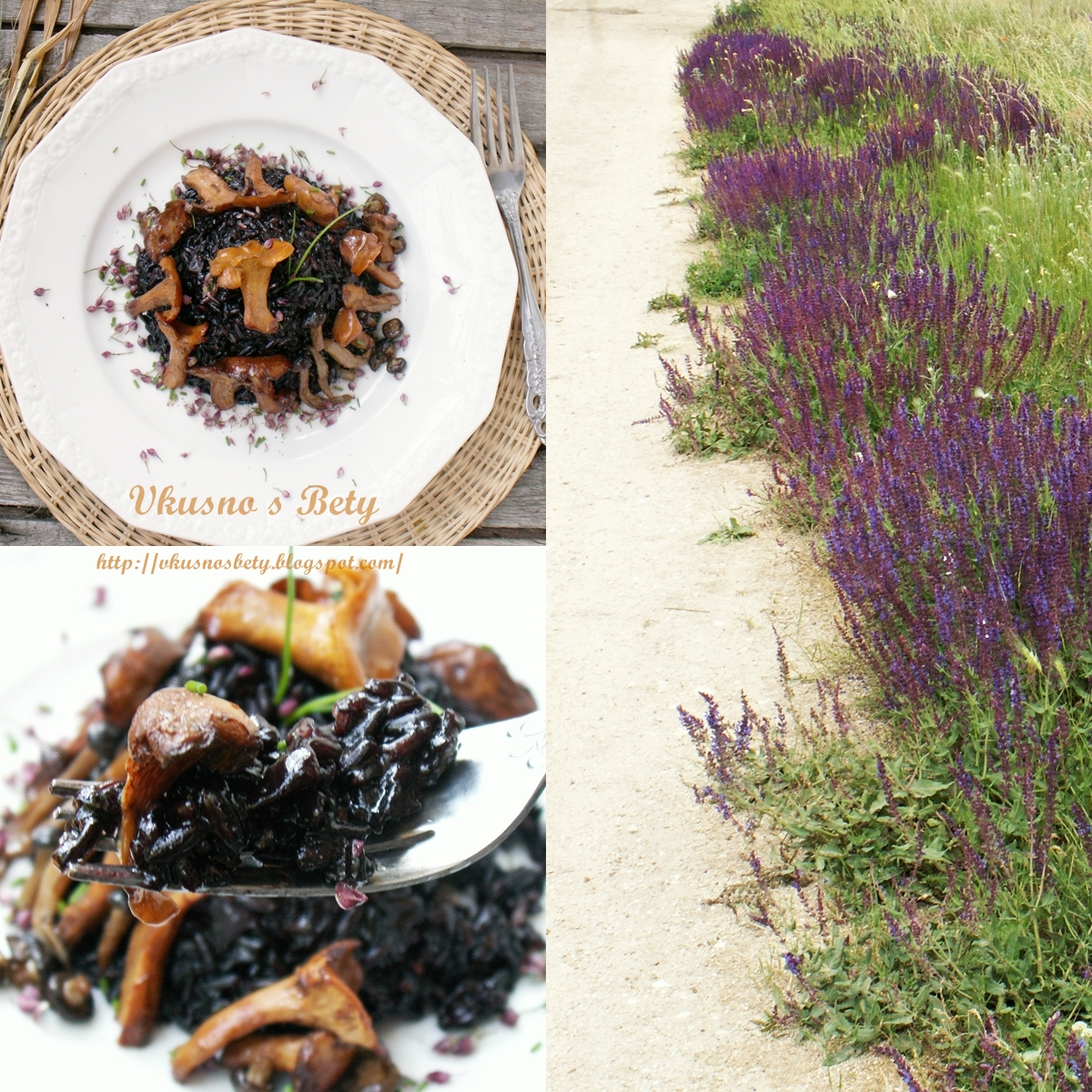 Ризото с императорски черен ориз, гъби пачи крак и шимеджи - Emperor's ...