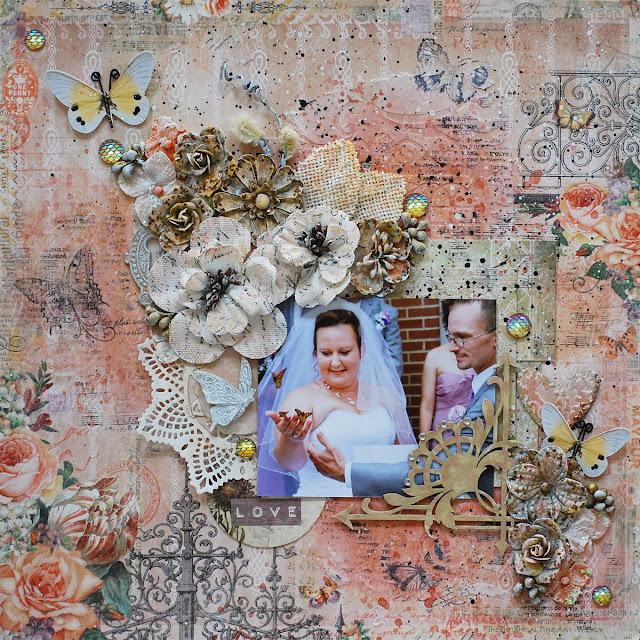 Garden of Grace: Mixed Media Wedding Layout with VIDEO TUTORIAL ...
