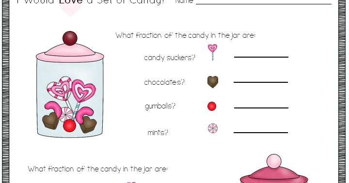 Classroom Freebies Too: Delicious Candy Fractions of a Set!