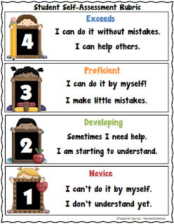 Teacher's Take-Out: Student Self-Assessment Rubric - Freebie!
