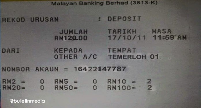 Cara Edit Resit Bank