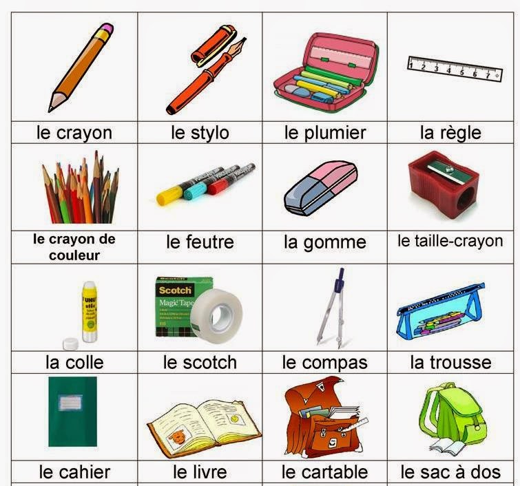 Bleu Blanc Rouge: Le matériel scolaire