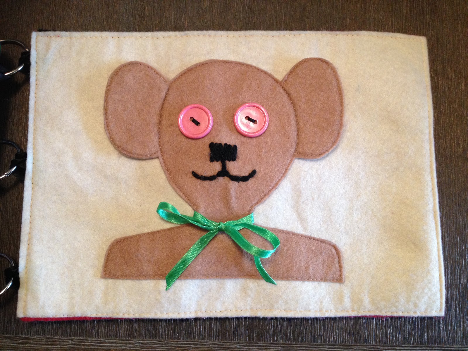 Faith and Felt Obsession: Tahlia's Quiet Book - Teddy Page