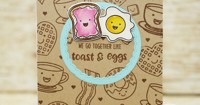 Sunny Studio: Breakfast Puns Origami Fold Love Themed Card with Lexa