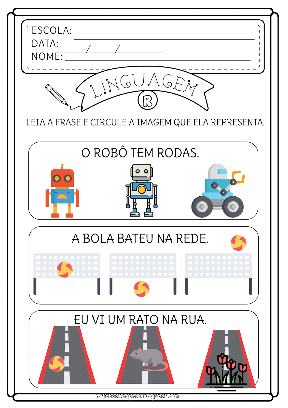 Leitura de frases - Letra R Uma das etapas da leitura é além de ...
