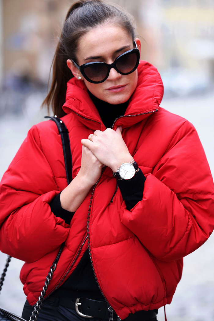 agnesska fashion: Todays Outfit | Red Puffer Jacket