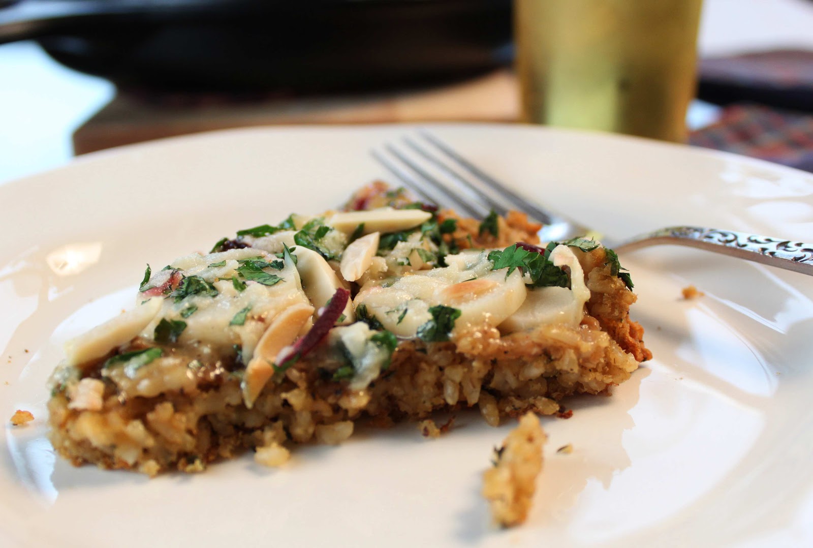 Fat and Happy Blog: Brown Rice Pizza with Creamy Hearts of Palm Topping