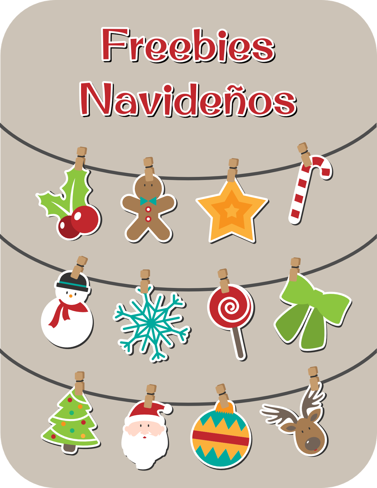 Las Cosas Ricas de Gaby!: Freebies - DigiScrap e Imprimibles Navideños