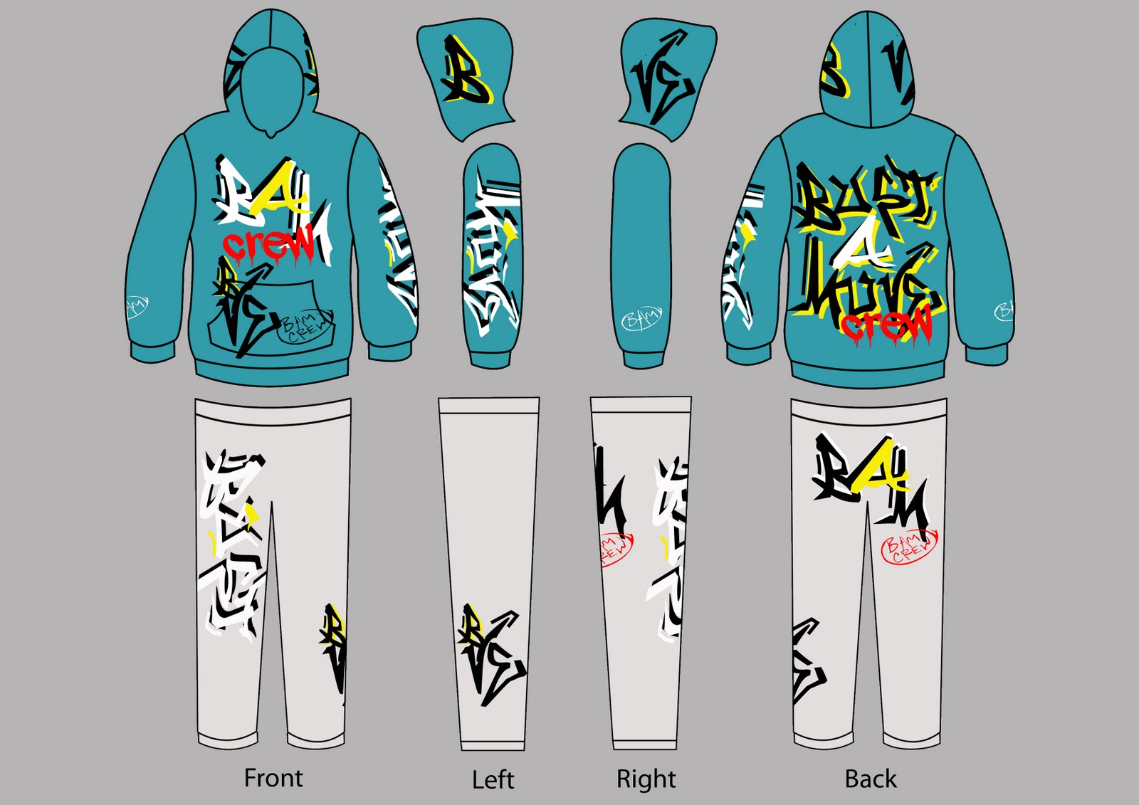 BAM Designs: BAM Graffiti Crew Tracksuit
