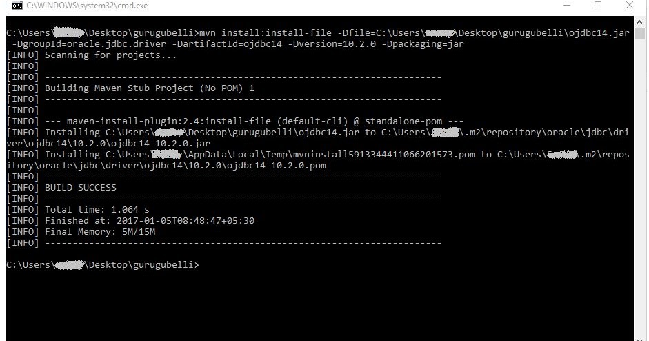 Maven: Steps to installing Commercial/3rd Party/Own JARs - Gurugubelli Technologies