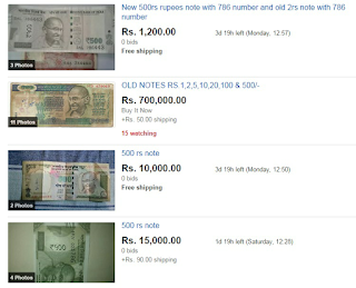 Sale of old Rs500 note worth Rs7,00,000 on ebay