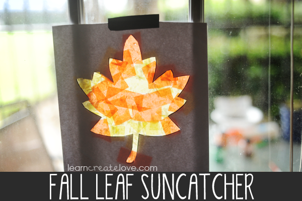 Autumn Leaf Suncatcher | Munchkins and Mayhem