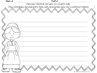 Classroom Freebies Too: The LIttlest Pilgrim - Writing