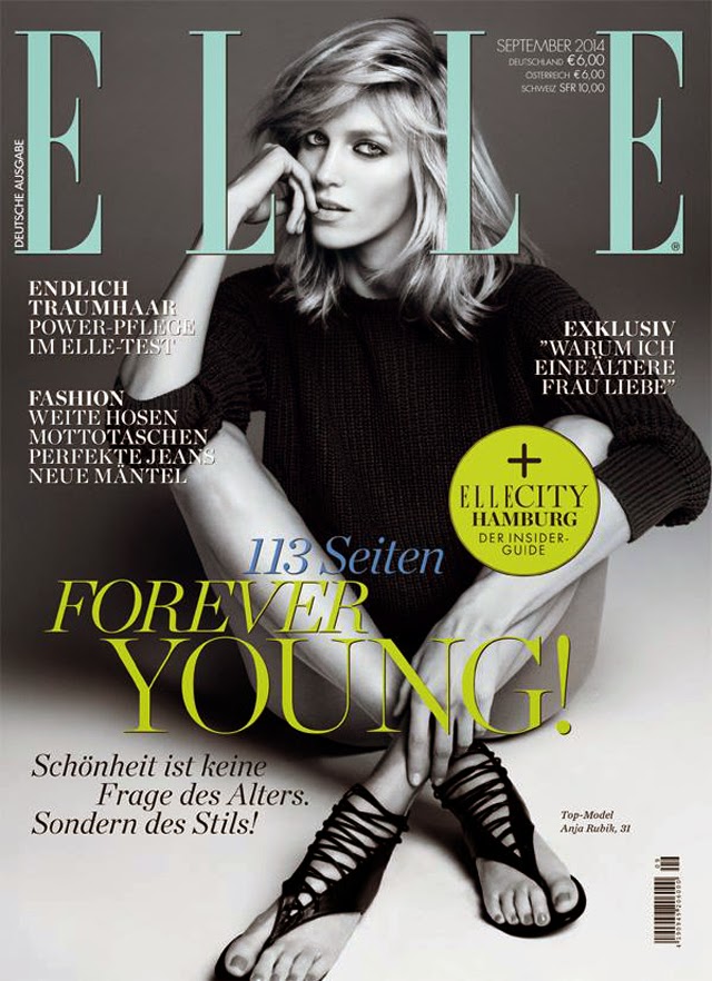 Anja Rubik covers Elle Germany September 2014 - Emily Jane Johnston