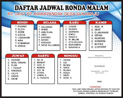 Download Contoh Jadwal Ronda.cdr - KARYAKU