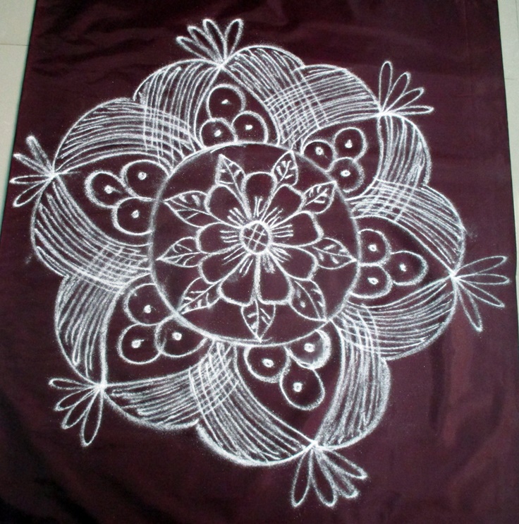 Free hand kolam.