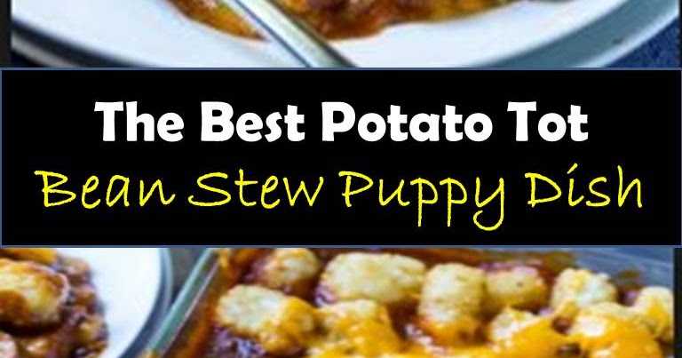 Potato Tot Bean Stew Puppy Dish - Food Salads