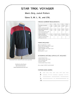 Bad Wolf Costumes: Star Trek: Voyager Duty Jacket Sewing Pattern