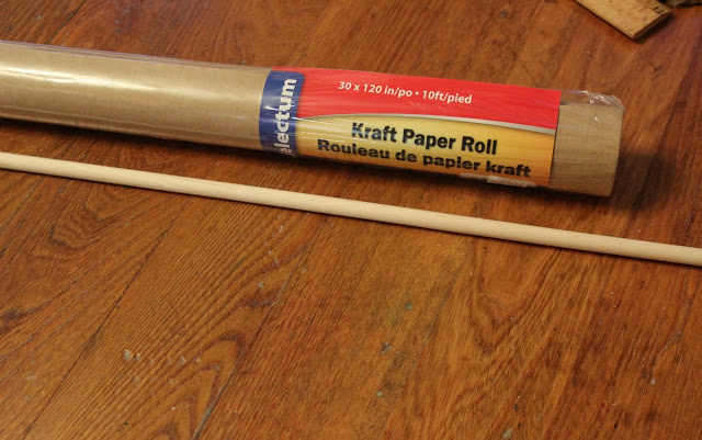 Easy & Inexpensive DIY Brown Craft Paper Stenciled Scroll Sign ...