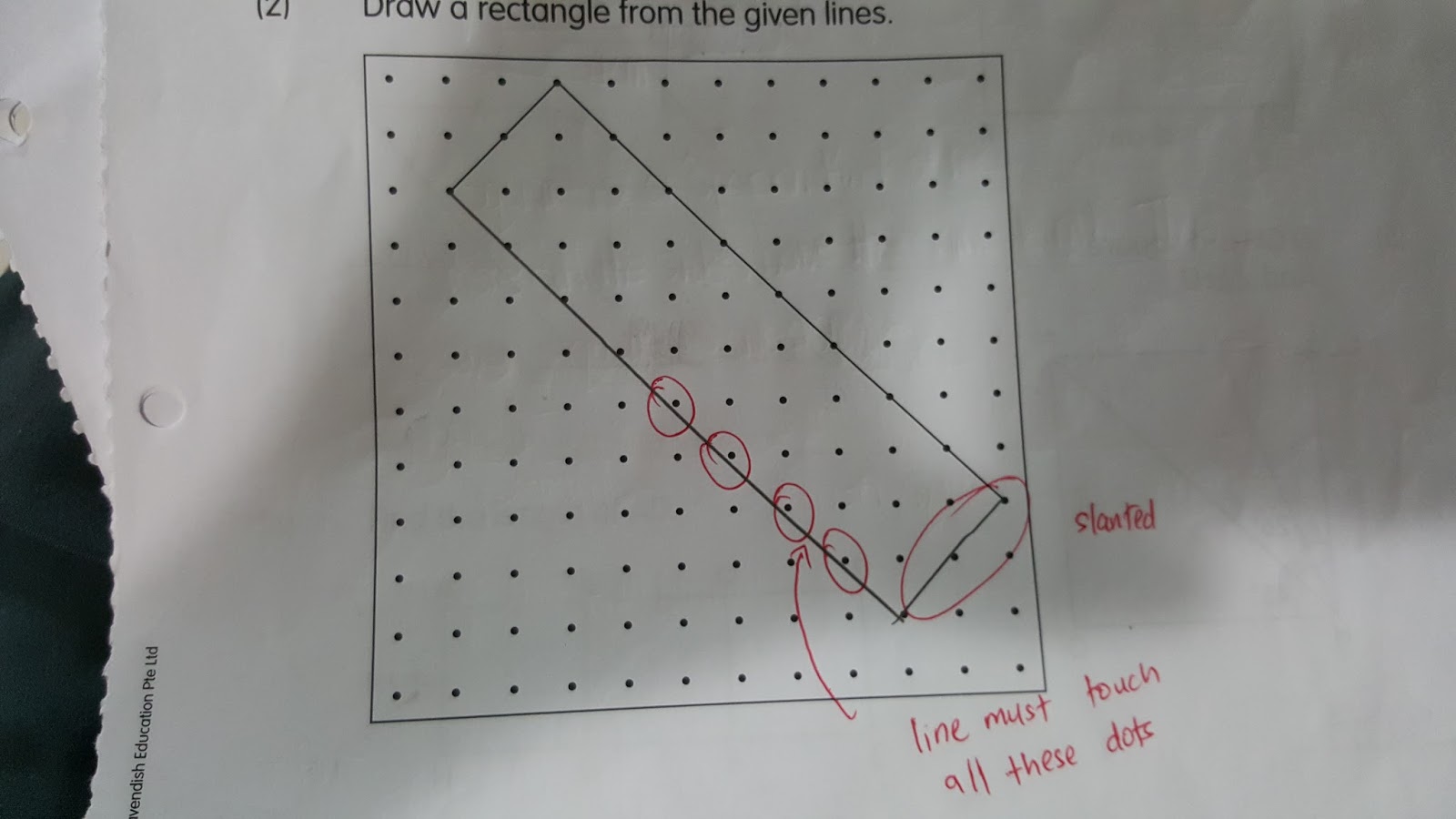 EDP Class 4A (2016): Drawing Squares and Rectangles on dot paper