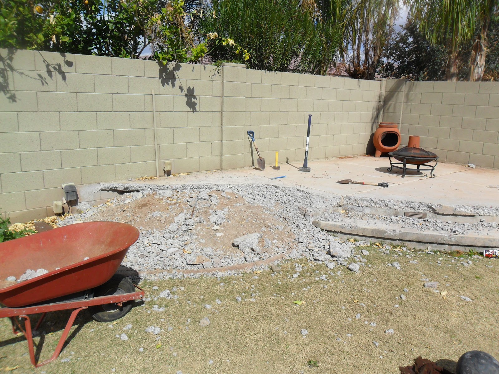 The LeSueur Family: Backyard Disaster--Almost Finished!