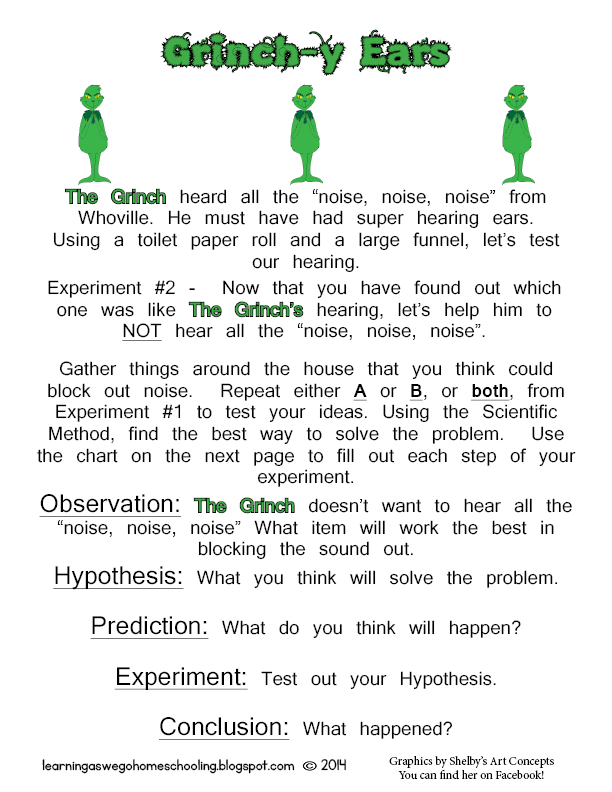 Learning As We Go: Grinch-y Ears - Science Experiment about Sound