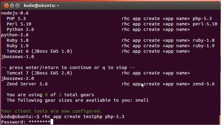 OpenShift rhc 安装后的第一次设定（setup指令） - 程序员大本营