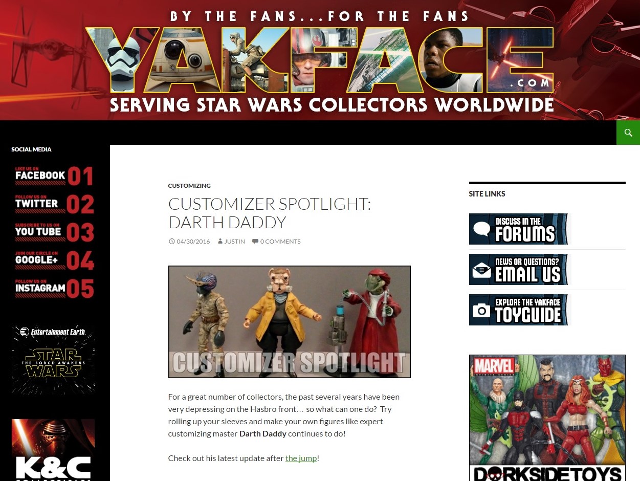 Customs for the Kid: "RYCAR RYJERD" created by Darth Daddy