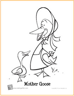 The Art of Andy Fling: Mother Goose | Free Coloring Page