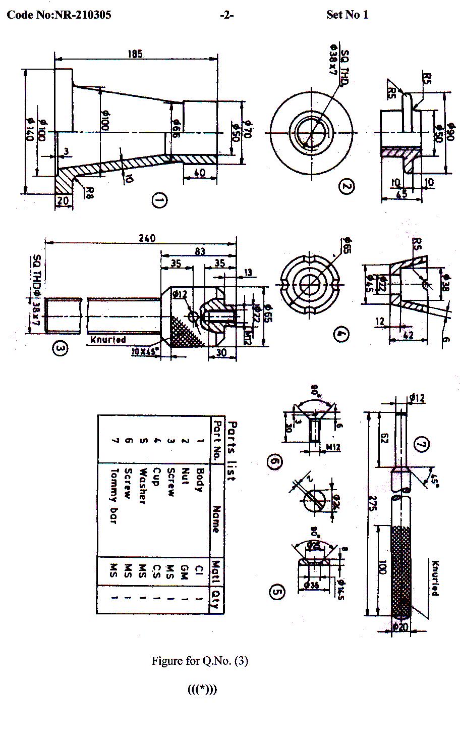 MECHANICAL: Machine Drawing model question papers