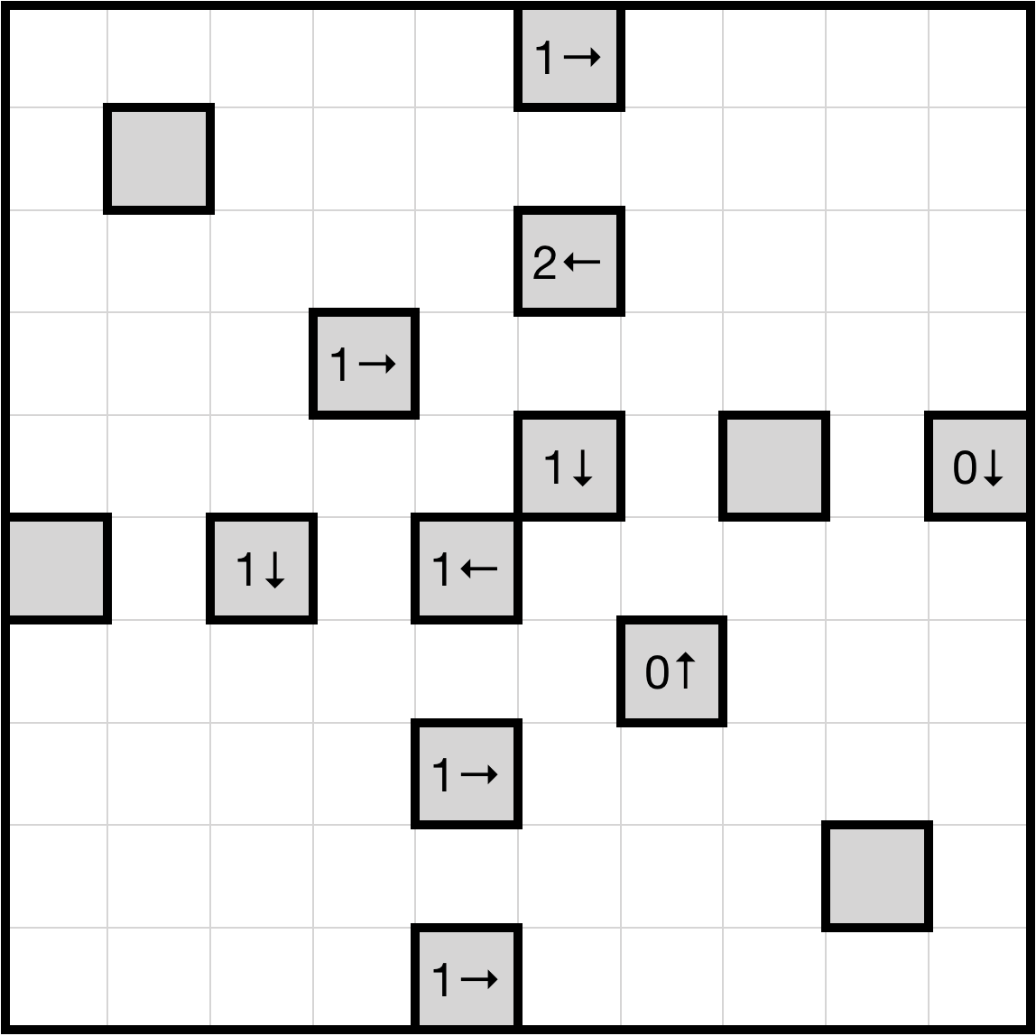 WA1729: Puzzle 132 (Yajilin)