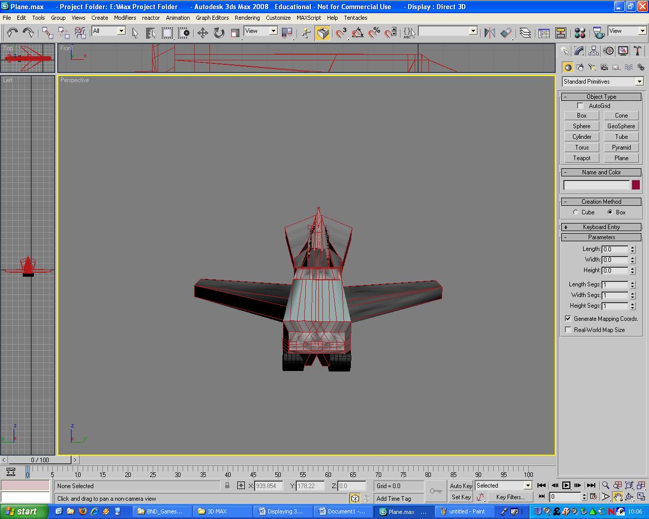 Games Development: 3D Plane Model