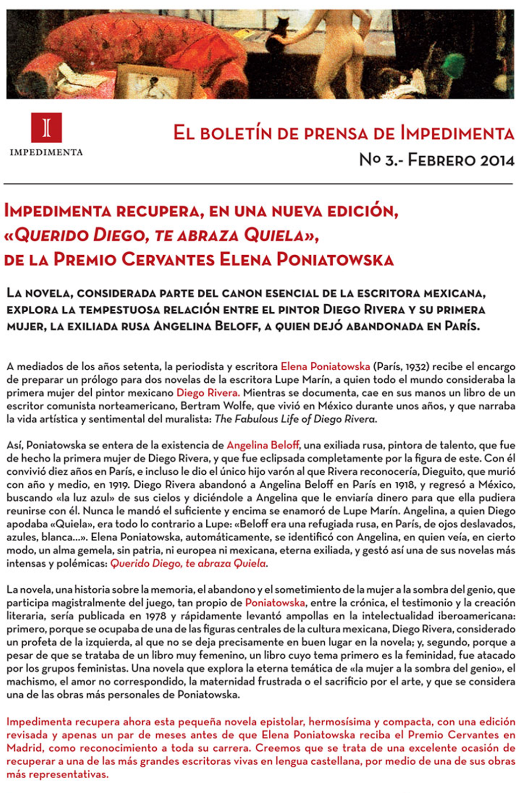 panopliadelibros: NOVEDAD EDITORIAL IMPEDIMENTA