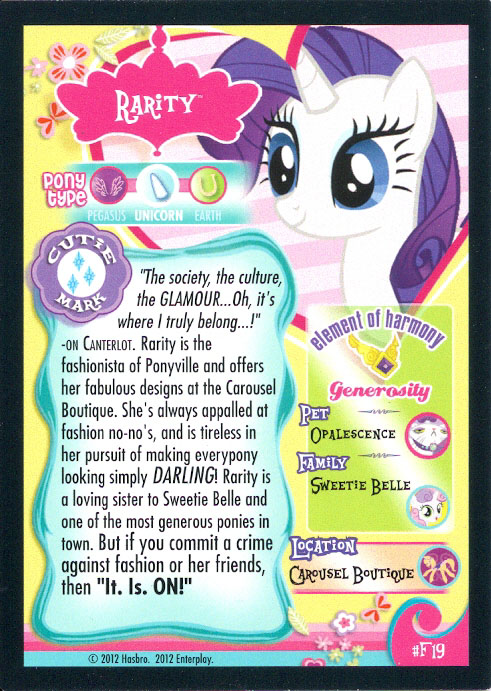 MLP Rarity Trading Cards | MLP Merch