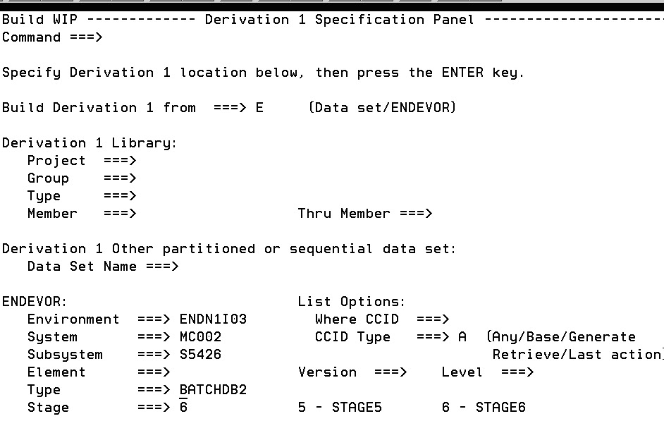ENDEVOR - MAINFRAME PROGRAMES