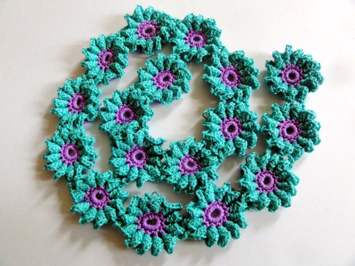 Tina's handicraft : boheme crochet blouse with flowers