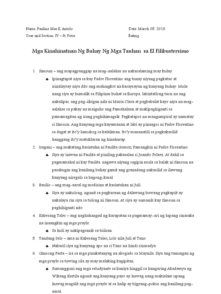 tandang selo el filibusterismo - philippin news collections