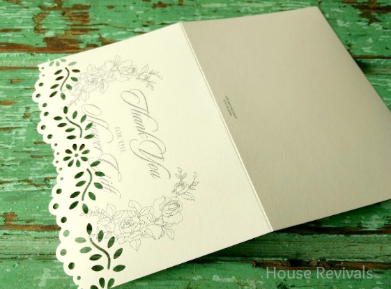 Begin by adding a decorative edge to your note card. I used a Martha ...