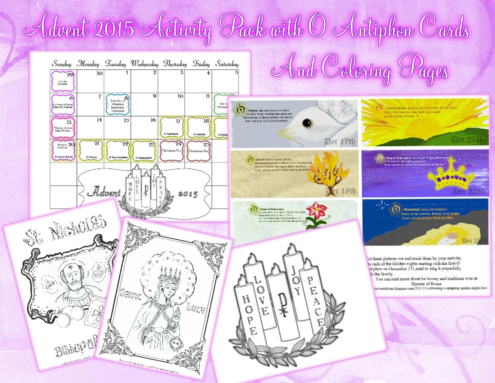 Life, Love, & Sacred Art: 2015 FREE Advent Activity Collection