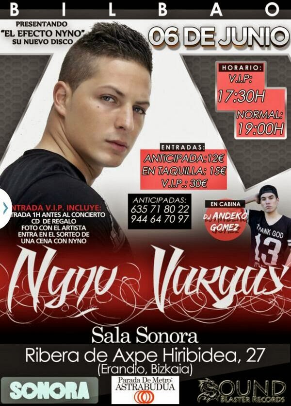 NYNO VARGAS: 2 proximos conciertos de nyno!!!