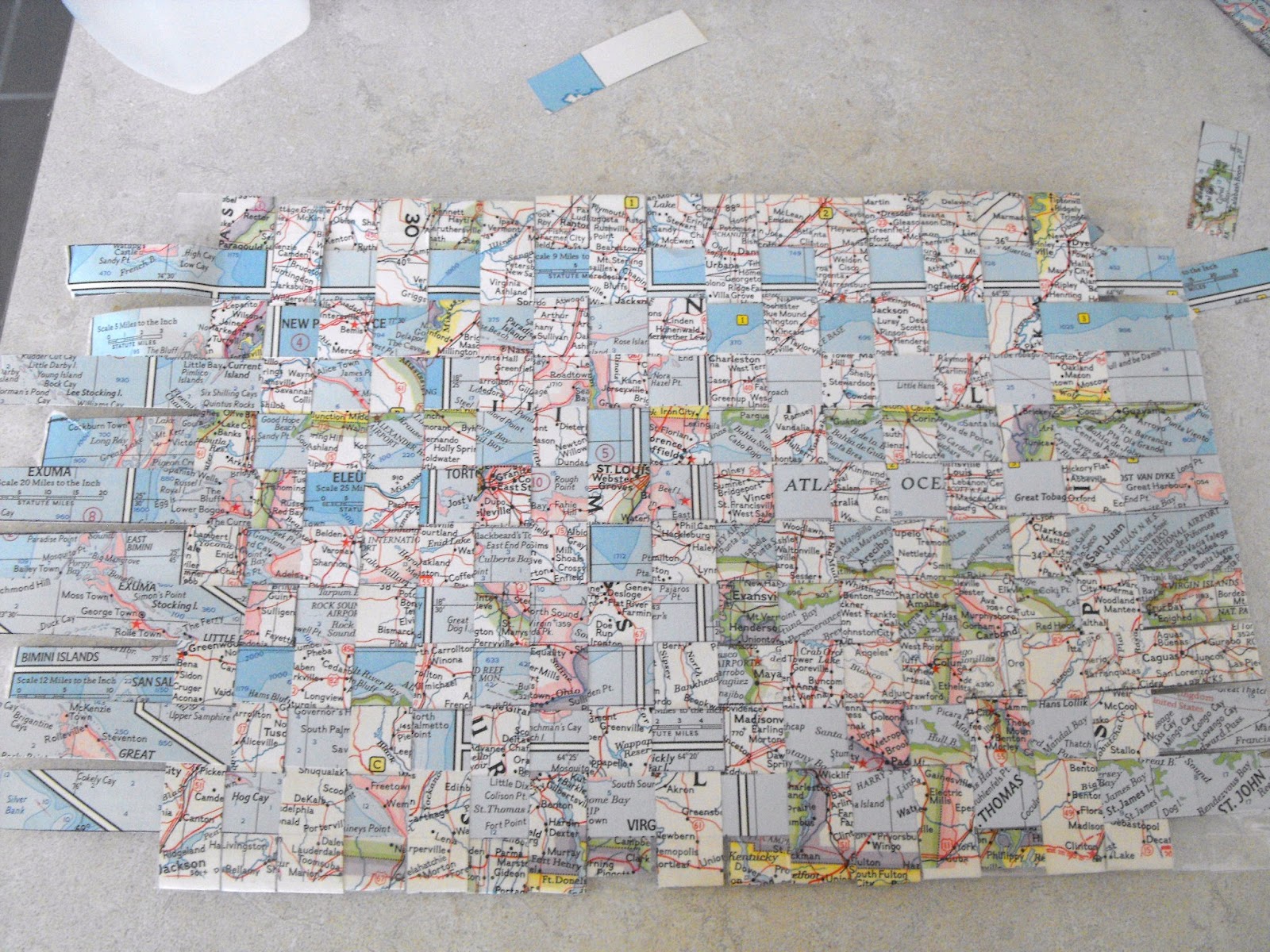 Ruby Murrays Musings: Ways with Vintage Maps - Woven Notebook Tutorial