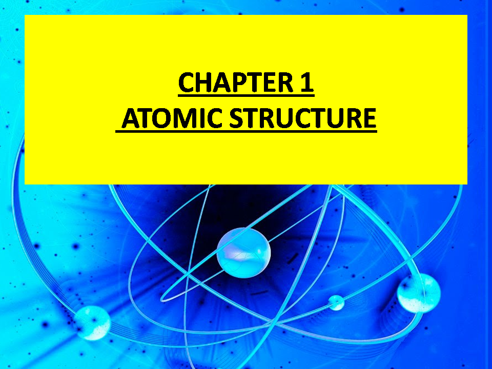 Grade 11: CHAPTER 1 ATOMIC STRUCTURE SEMESTER1