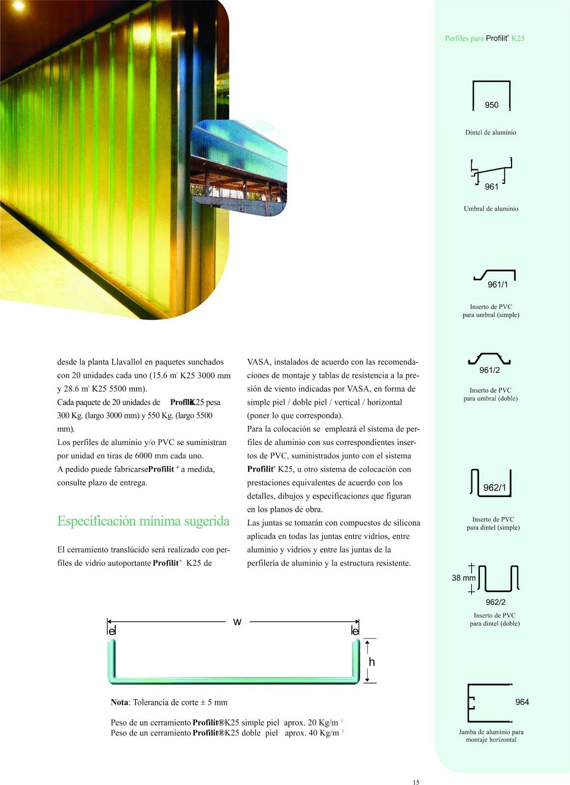Cátedra de Materiales y Técnicas III: Componentes del sistema Profilit