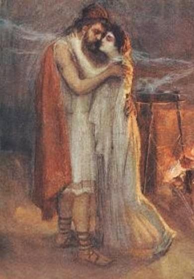 Odysseus And His Mother In The Underworld